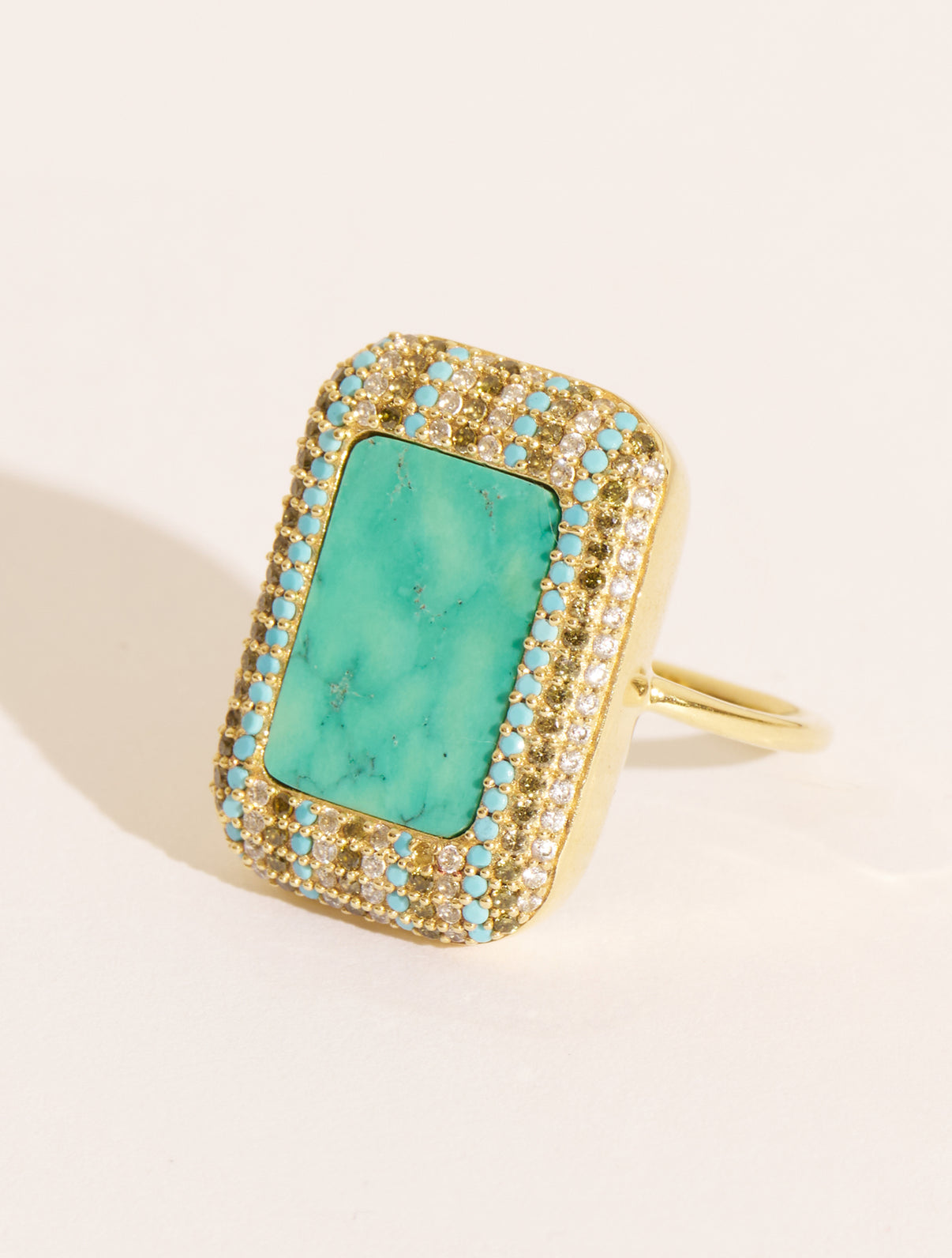Karma Turquoise Ring | Be Maad - Elegant & delicate ring in 18K gold ...