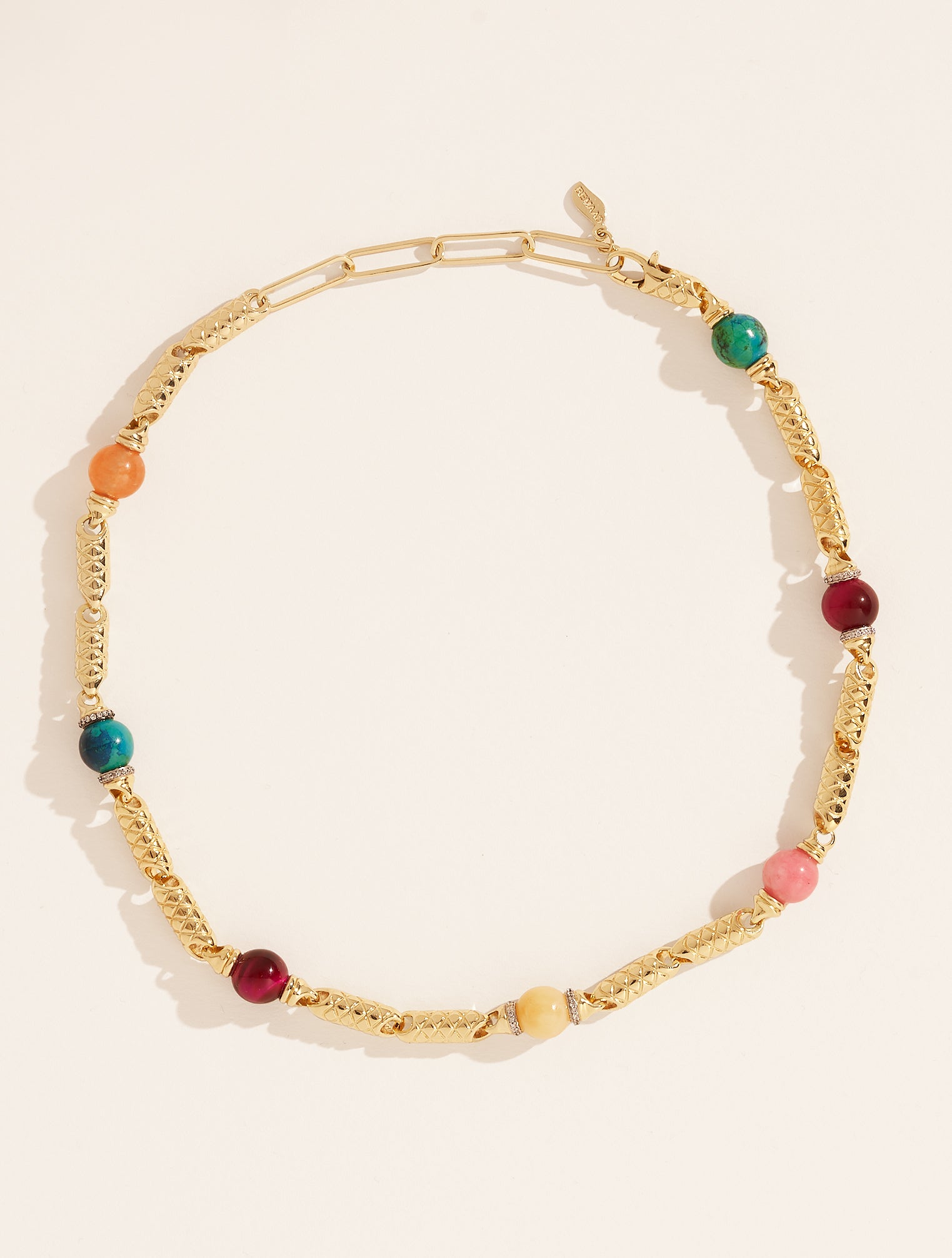 Oro Multicolor Necklace | Be Maad - 18K Gold Plated Brass Necklace