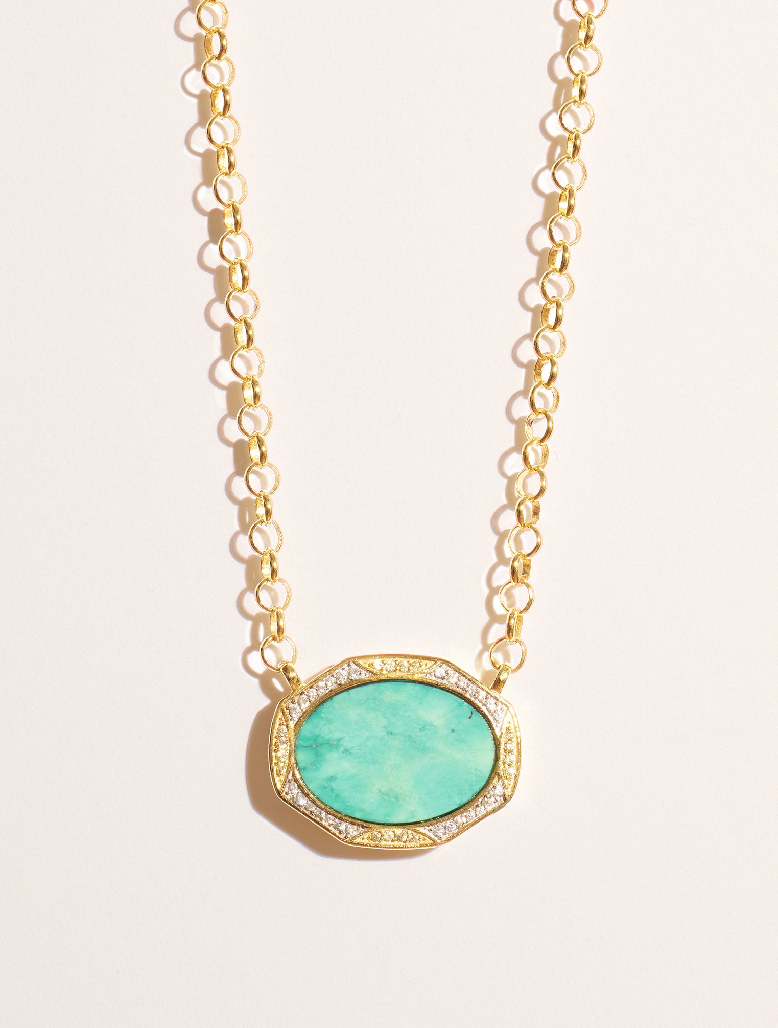 Sinai Turquoise Necklace | Be Maad - Delicate necklace in 18K gold ...