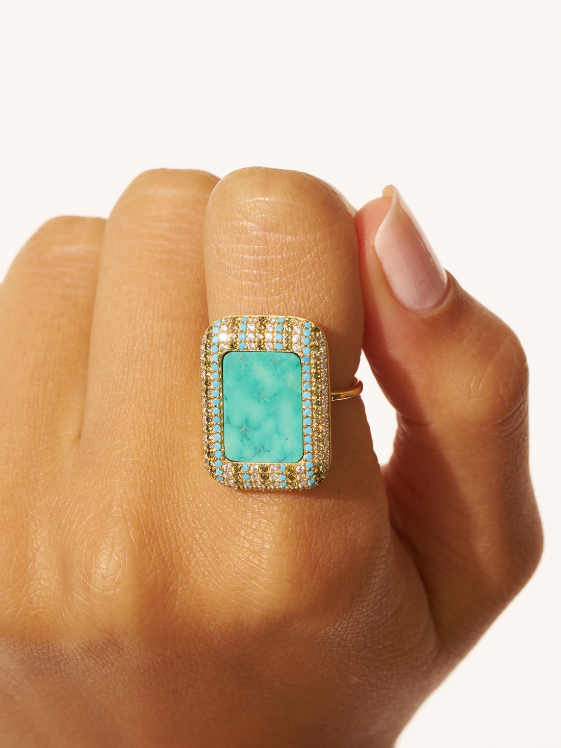 Karma Turquoise Ring | Be Maad - Elegant & delicate ring in 18K gold ...