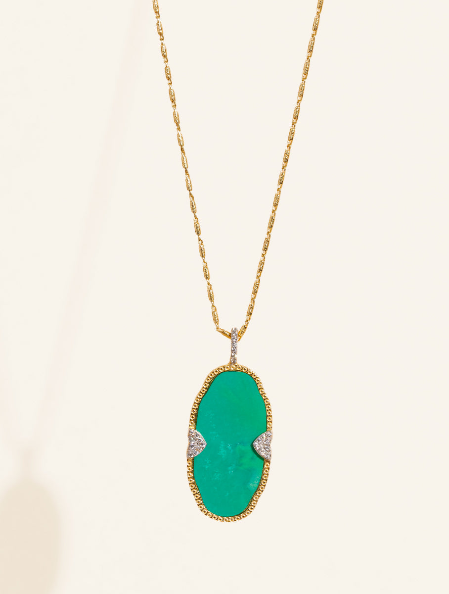 Belize Turquoise Necklace | Be Maad - 18K Gold Plated Brass Necklace